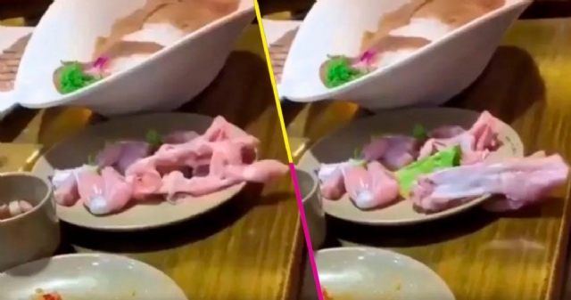 Pollo zombie se escapa del plato